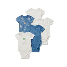 Tchibo - 5 Baby-Kurzarmbodys - Kinder - Gr. 98/104 - blau/print