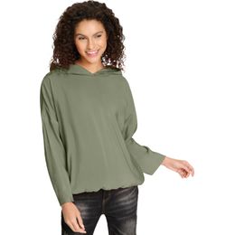 Heine Damen Schlupfbluse mit Krempel&auml;rmel khaki Gr&ouml;&szlig;e 42