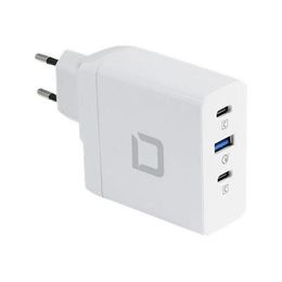 Dicota Universal PRO - Netzteil - GaN-Technologie - 100 Watt - 5 A - PD 3.0, QC 4+ - 3 Ausgabeanschlussstellen (2 x USB-C, USB) - wei&szlig;