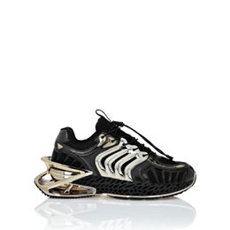 Sneaker Plein Sport "The Thunder Stroke Gen.x.2.", Damen, Gr. 41, Normalschaft, 0294, schwarz, lightgold, Schuhe Sneaker