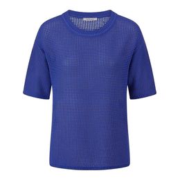 Peter Hahn - Rundhals-Pullover, blau, Gr. 36 / S - Baumwolle