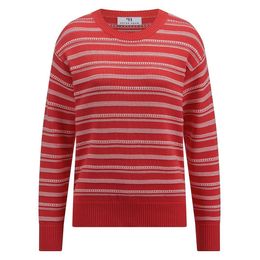 Peter Hahn - Rundhals-Pullover, rot, Gr. 36 / S - Baumwolle