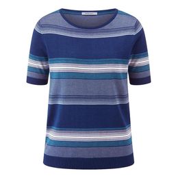 Peter Hahn - Rundhals-Pullover, blau, Gr. 46 / L