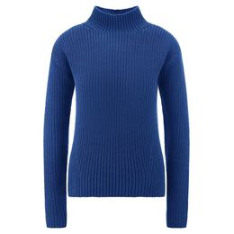 Peter Hahn - Pullover mit Stehkragen, blau, Gr. 48 / XL - Baumwolle