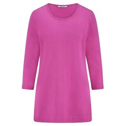 Peter Hahn - Long-Pullover mit Kaschmir, pink, Gr. 38 / S - Schurwolle