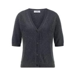 Peter Hahn - Strickjacke aus 100% Kaschmir, grau, Gr. 44 / L - Kaschmir