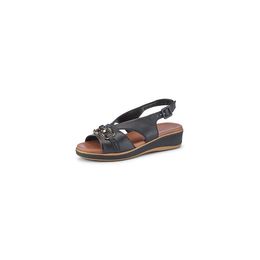 Peter Hahn - Sandale, schwarz, Gr. 37 - Leder