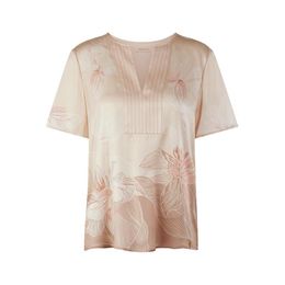 Marc Cain - Bluse mit Rundhals-Ausschnitt, ros&eacute;, Gr. 46 / L - Seide
