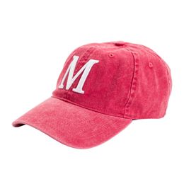 Baseball Cap Mustang "Jamie", Herren, rot, Caps, Gr&ouml;&szlig;enverstellbar, Washed Look, mit gro&szlig;er Stickerei vorne