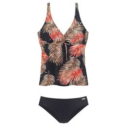 Lascana Damen B&uuml;gel-Tankini, schwarz-bedruckt, Gr&ouml;&szlig;e 40B