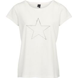 Heine Witt Damen T-Shirt aus Flammgarn, offwhite, Gr&ouml;&szlig;e 36