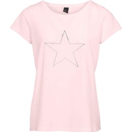 Heine Witt Damen T-Shirt aus Flammgarn, ros&eacute;, Gr&ouml;&szlig;e 44