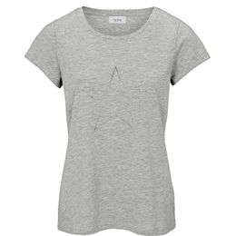 Heine Witt Damen T-Shirt aus Flammgarn, offwhite, Gr&ouml;&szlig;e 34