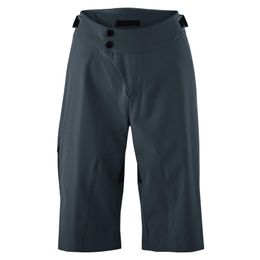 Radhose Gonso "NOMESINO", Damen, Gr. 52, Normalgr&ouml;&szlig;en, grau (anthrazit), 85% Polyester, 15% Elastan, Hosen, Damen Bike-Shorts, MTB Fahrradhose mit Sitzpolster, Bund flexibel