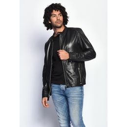 Lederjacke Maze "Brasso", Herren, Gr. XXL, schwarz, Obermaterial: 100% Lammleder; Futter: 100% Baumwolle; &Auml;rmelfutter: 100% Polyester, ohne B&uuml;ndchen, Jacken