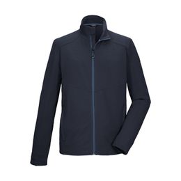 Strickjacke Killtec "KOS 68 MN FLX JCKT", Herren, Gr. XXL, navy, Obermaterial: 91% Polyester, 9% Elasthan, Strickjacken Strickjacke, Sportive Powerstretchjacke mit Kinnschutz und Taschen