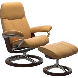 Relaxsessel stressless "Consul", gelb (honey paloma), B:78cm H:97cm T:70cm, Leder BATICK: BATICK ist ein leicht korrigiertes, durchgef&auml;rbtes und genarbtes M&ouml;belleder, bei dem die meisten Unebenheiten und Spuren in der Regel entfernt wurden.;Leder PALOMA: PALOMA ist ein durchgef&auml;rbtes Semianilin-M&ouml;belleder mit nat&uuml;rlicher Narbung.;ROHLEDER Stoff Q2 FARON: Ein fester zuverl&auml;ssiger Boucl&eacute; mit einem s