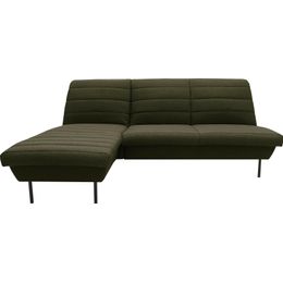 Ecksofa "LOOKS IX L-Form", gr&uuml;n, B:214cm H:92cm T:168cm, 100% Polyester, LOOKS by Wolfgang Joop, Sofas, Ecksofa, Quersteppung, ohne Armlehnen
