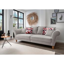 Big-Sofa Home Affaire "Tassilo Mega Sofa mit viel Platz, bequem durch Kaltschaum im Sitz", grau, B:266cm H:95cm T:110cm, 100% Polyester, Sofas, Big-Sofa