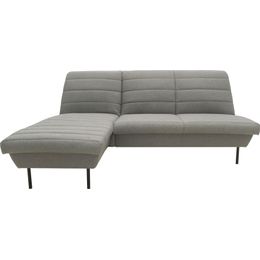 Ecksofa "LOOKS IX L-Form", grau (steel), B:214cm H:92cm T:168cm, 100% Polyester, LOOKS by Wolfgang Joop, Sofas, Ecksofa, Quersteppung, ohne Armlehnen