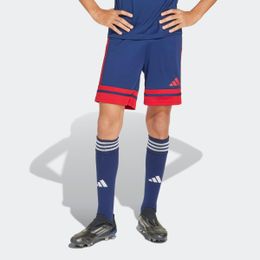 Trainingsshorts adidas Performance "SQUADRA 25 KIDS", Damen, Gr. 152, N-Gr, team navy blau 2, team power rot 2,, Obermaterial: 100% Polyester, Hosen Trainingsshorts