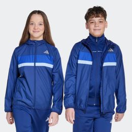 Windbreaker adidas Sportswear "TIBERIO KINDER", Damen, Gr. 176, blau (dunkelblau, royal blau, glow blau), Obermaterial: 100% Polyester, normal, Jacken Windbreaker