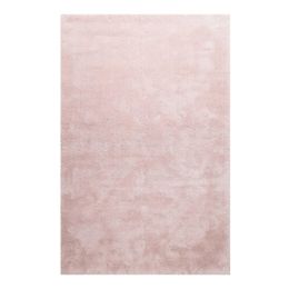 Teppich HOMIE LIVING "Pisa", rosa, B:130cm H:25mm L:190cm, Polyester, Teppiche, Teppich, Hochflor, Microfaser, uni, weich, Shaggy, Wohnzimmer, Schlafzimmer