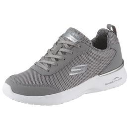 Sneaker Skechers "Skech-Air Dynamight - Fast Brake", Damen, Gr. 35, grau, Synthetik, Textil, Schuhe Sneaker, Metallic-Element an der Ferse, Freizeitschuh, Halbschuh, Schn&uuml;rschuh