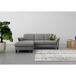 Sit & More Ecksofa SIT & MORE "Maggiore L-Form", grau, B:258cm T:173cm, 98% Polyester, 2% Polyamid, Sofas, Ecksofa, wahlweise mit Kopfteilverstellung, Bettfunktion und Bettkasten