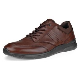 Schn&uuml;rschuh Ecco "Irving", Herren, Gr. 41, braun (dunkelbraun), Leder, Schuhe Schn&uuml;rschuh, Freizeitschuh, Halbschuh, Schn&uuml;rschuh mit gepolstertem Schaftrand