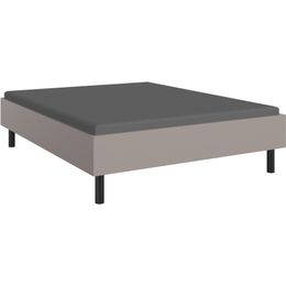 Bett wimex "Easy, gro&szlig;e Auswahl an Gr&ouml;&szlig;en und Farben, auch in Komforth&ouml;he", grau (sahara grau, schwarz), H:46cm L:210cm, Betten, Bett, ohne Kopfteil, ideal unter Dachschr&auml;gen oder Fenster