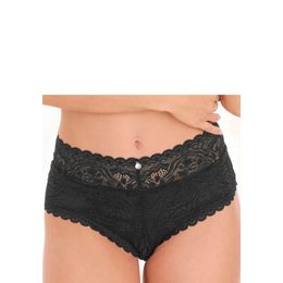 Stringpanty s.Oliver "Danielle", Damen, Gr. 44/46, schwarz, Spitze, Obermaterial: 90% Polyamid, 10% Elasthan, Unterhosen Stringpanty, aus dezent transparenter Spitze in blumiger Optik