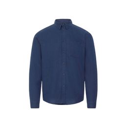 Leinenhemd Blend "Leinenhemd BHMLinex", Herren, Gr. XXL, N-Gr, blau (marineblaus), Obermaterial: 55% Leinen LI. 45% Viskose CV., Hemden Leinenhemd