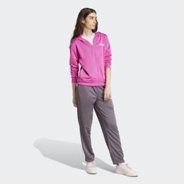 Trainingsanzug adidas Sportswear "W LINEAR TS", Damen, Gr. S, pink (semi lucid fuchsia), Obermaterial: 100% Polyester, Sportanz&uuml;ge Trainingsanzug, zweiteiliges Set, f&uuml;r Laufen, aus Polyester, mit Rippb&uuml;ndchen