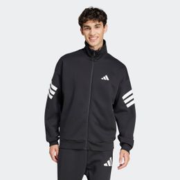 Trainingsjacke adidas Sportswear "FUTURE ICONS 3-STREIFEN WOVEN", Herren, Gr. M, schwarz, Obermaterial: 67% Polyester, 33% Baumwolle, Jacken Trainingsjacke