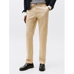 Chinohose Tommy Hilfiger "DENTON PRINTED STRUCTURE CHINO", Herren, Gr. 30, L&auml;nge 34, gr&uuml;n (sandalwood), Web, Obermaterial: 96% Baumwolle, 4% Elasthan, slim fit lang, Hosen Chinohose, mit Struktur