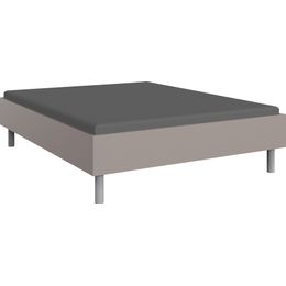 Bett wimex "Easy, gro&szlig;e Auswahl an Gr&ouml;&szlig;en und Farben, auch in Komforth&ouml;he", grau (sahara grau, alufarben), H:46cm L:210cm, Betten, Bett, ohne Kopfteil, ideal unter Dachschr&auml;gen oder Fenster