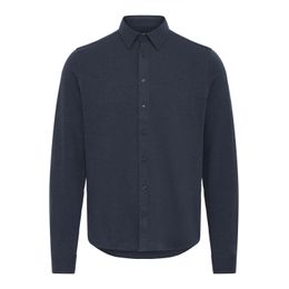 Langarmhemd Casual Friday "Langarmhemd CFARKAN", Herren, Gr. XXL, N-Gr, blau (schwarz navy melange), Obermaterial: 100% Baumwolle CO., Hemden Langarmhemd