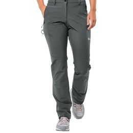 Softshellhose Jack Wolfskin "HOLDSTEIG PANTS W", Damen, Gr. 46, Normalgr&ouml;&szlig;en, gr&uuml;n (slate, gr&uuml;n), Obermaterial: 90% Polyamid, 10% sonstige Fasern. Futter: 100% Polyester, Hosen Softshellhose