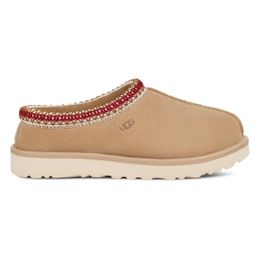 UGG Australia Clog UGG "Unisex TASMAN", M&auml;dchen, Gr. 11 (42), beige (sand), Textil, Veloursleder, ethno, gemustert, Schuhe Clog, Homeslippers, Pantoffel mit Warmfutter
