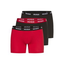 Boxer HUGO UNDERWEAR "BOXERBR TRIPLE", Herren, Gr. S, 3 Stk., bunt (open miscellaneous 986), Jersey, Obermaterial: 95% Baumwolle, 5% Elasthan, k&ouml;rpernah, Unterhosen Boxer, mit elastischem Bund