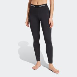 Trainingstights adidas terrex "MULTI SYNTHETIC BASELAYER LEGGINGS", Damen, Gr. L, N-Gr, schwarz (schwarz, normal, gr.), Obermaterial: 84% Polyester, 16% Elasthan, Hosen Trainingstights, schmal geschnitten, f&uuml;r Lagenlook bei k&uuml;hlem Wetter