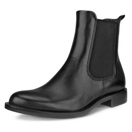 Chelseaboots Ecco "SARTORELLE 25", Damen, Gr. 43, schwarz, Leder, Schuhe Chelseaboots, Schlupfboots, Stiefelette, Basic, Blockabsatz, zum Schlupfen