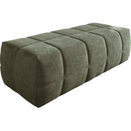 Hocker DOMO collection "Brandon", gr&uuml;n (dunkelgr&uuml;n), B:150cm H:40cm T:60cm, Kunstleder SOFTLUX;Luxus-Microfaser in Antikleder-Optik(100% Polyester);Luxus-Microfaser (100% Polyester), Hocker, Hocker, gro&szlig;e Ausf&uuml;hrung passend zu "Brandon", auch in Cord