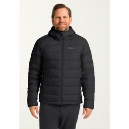 Daunenjacke Jack Wolfskin "ATHER DOWN HOODY M RDS", Herren, Gr. XL (54/56), schwarz, Obermaterial: 100% Polyester. F&uuml;llung: 90% Entendaune, 10% sonstige Fasern, Jacken Daunenjacke