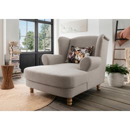 Loveseat Home Affaire "Tassilo", grau (taupe), B:121cm H:107cm T:147cm, 100% Polyester, Sessel, Loveseat