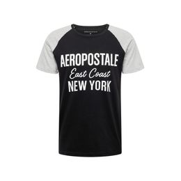 A&eacute;ropostale T-Shirt 'EAST COAST' Herren Gr&ouml;&szlig;e S graumeliert / schwarz