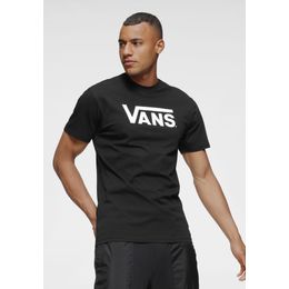 T-Shirt Vans "MN Vans CLASSIC", Herren, Gr. S, schwarz, Single Jersey, Obermaterial: 100% Baumwolle, unifarben, Basic h&uuml;ftlang, Rundhals, Shirts T-Shirt, Basic T-Shirt mit gro&szlig;em Logoprint