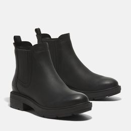 Chelseaboots Timberland "BRIMFIELDMID CHELSEA BOOT", Damen, Gr. 39, schwarz (blk full grain), Leder, Schuhe Chelseaboots, Stiefelette, Winterschuhe, Ankle Boots