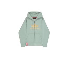 Hoodie Alpha Industries "Basic Zip Hoodie BL", Herren, Gr. M, frost gr&uuml;n, Obermaterial: 80% Baumwolle, 20% Polyester, regular fit, Sweatshirts Hoodie